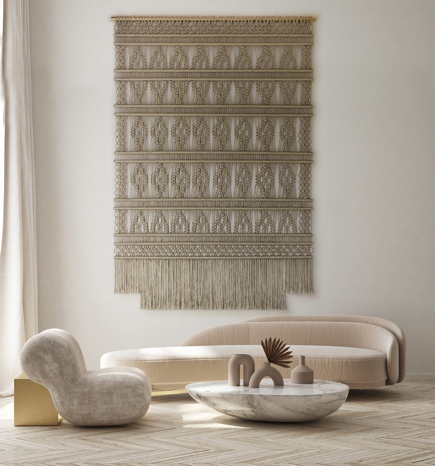Macrame High-End Exclusive Wallhangings for your Interior by Milla Novo